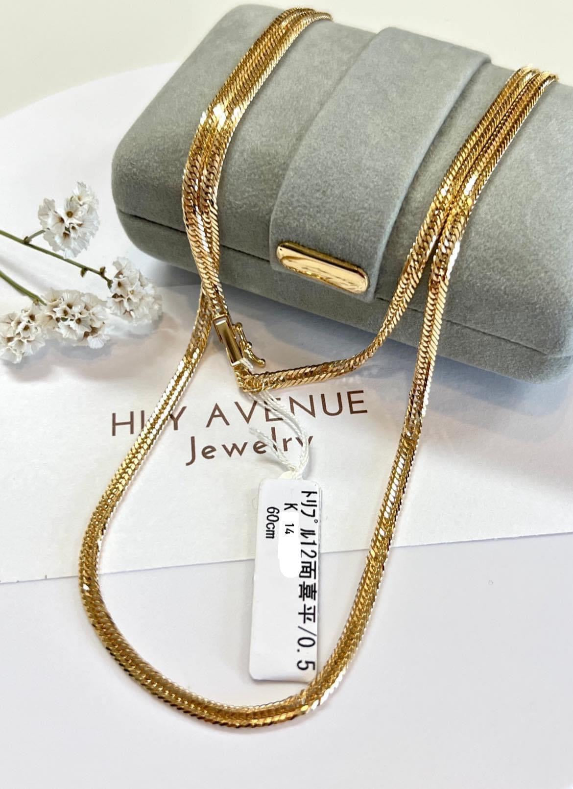 18k Japan Gold 12Triple Cut 60CM – HLY Avenue Jewelry