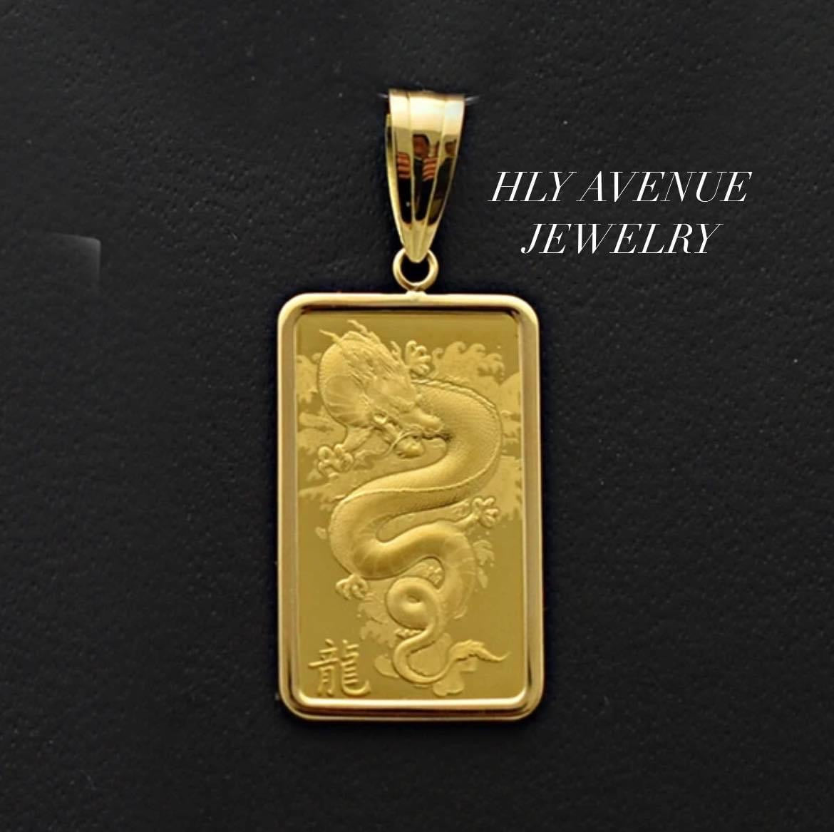 K24 Bullion Japan Gold Dragon Pendant – HLY Avenue Jewelry