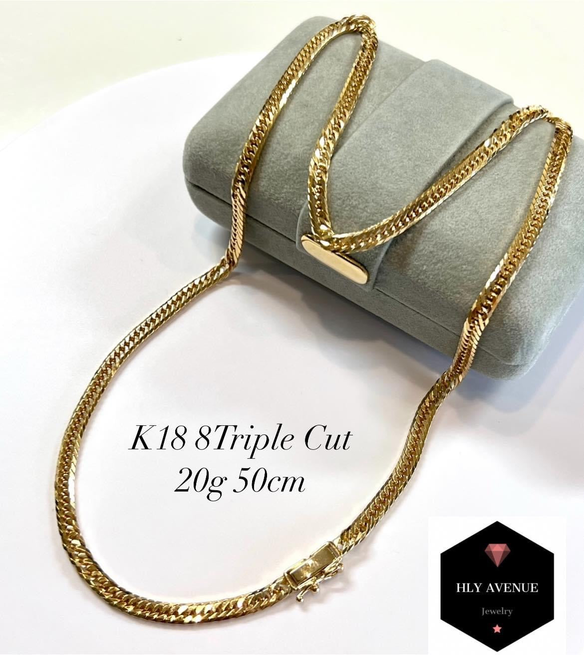 18k Japan Gold Kihei 8 Triple Cut 50cm 20G – HLY Avenue Jewelry