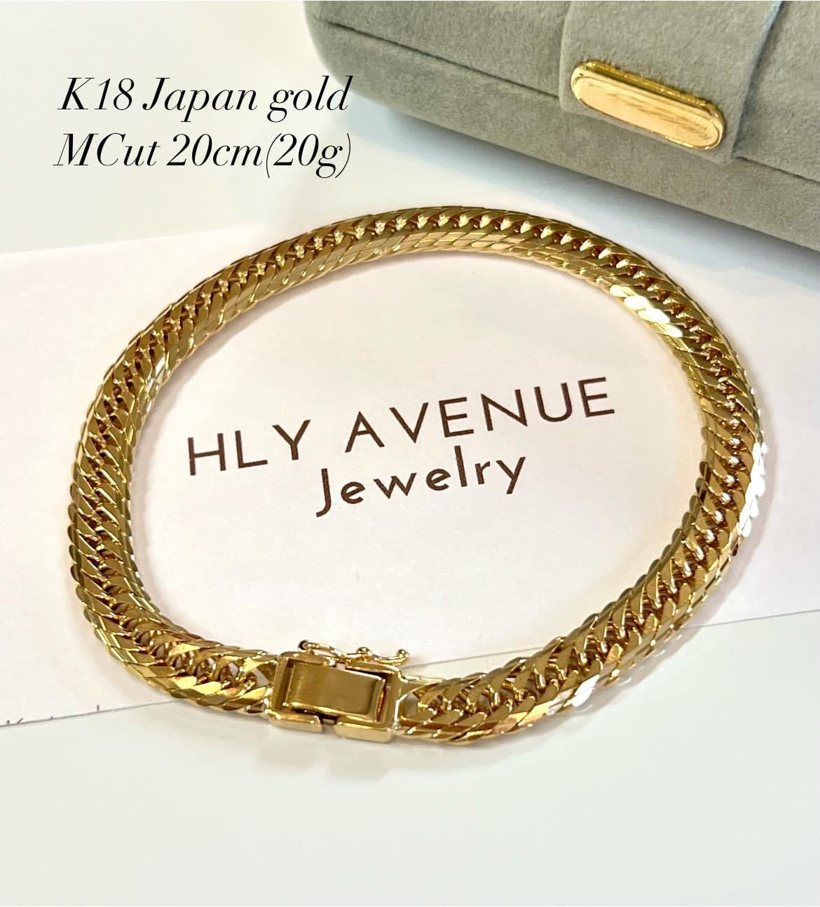 18k Japan Gold Kihei Men’s Bracelet MCut 20CM (20g) – HLY Avenue Jewelry