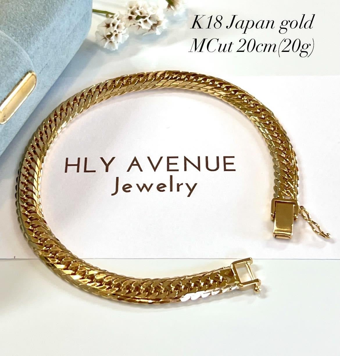 18k Japan Gold Kihei Men’s Bracelet MCut 20CM (20g) – HLY Avenue Jewelry
