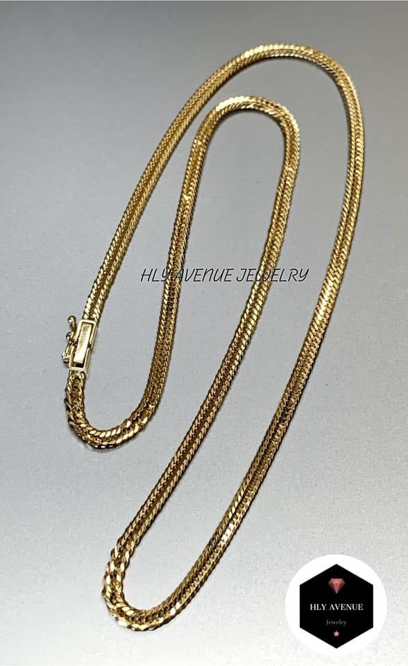18K Japan Gold 12 Triple Cut Kihei Necklace 45Cm – HLY Avenue Jewelry